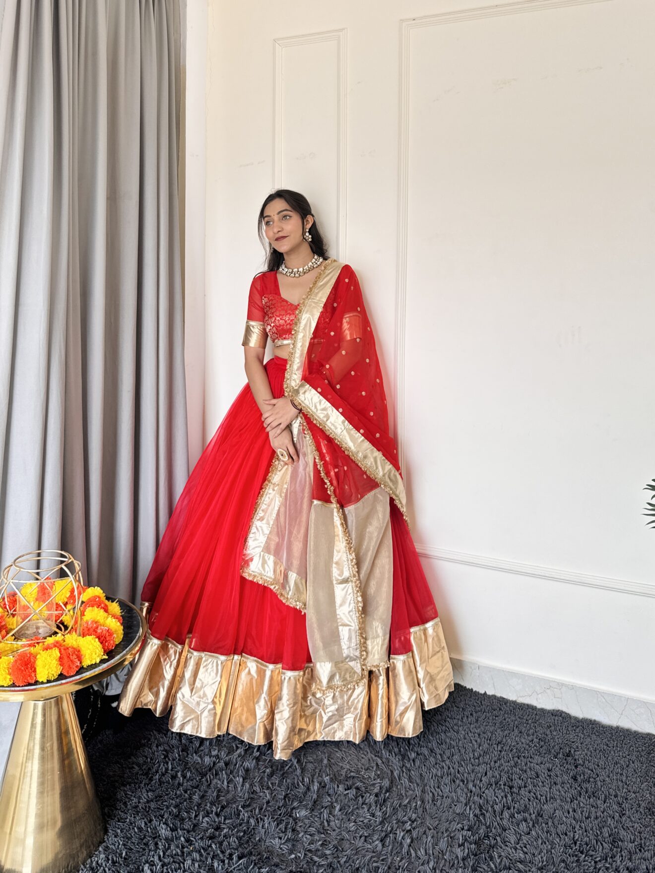 Tissue Georgette Hand Embroidered Lehenga – The Clothing Rack